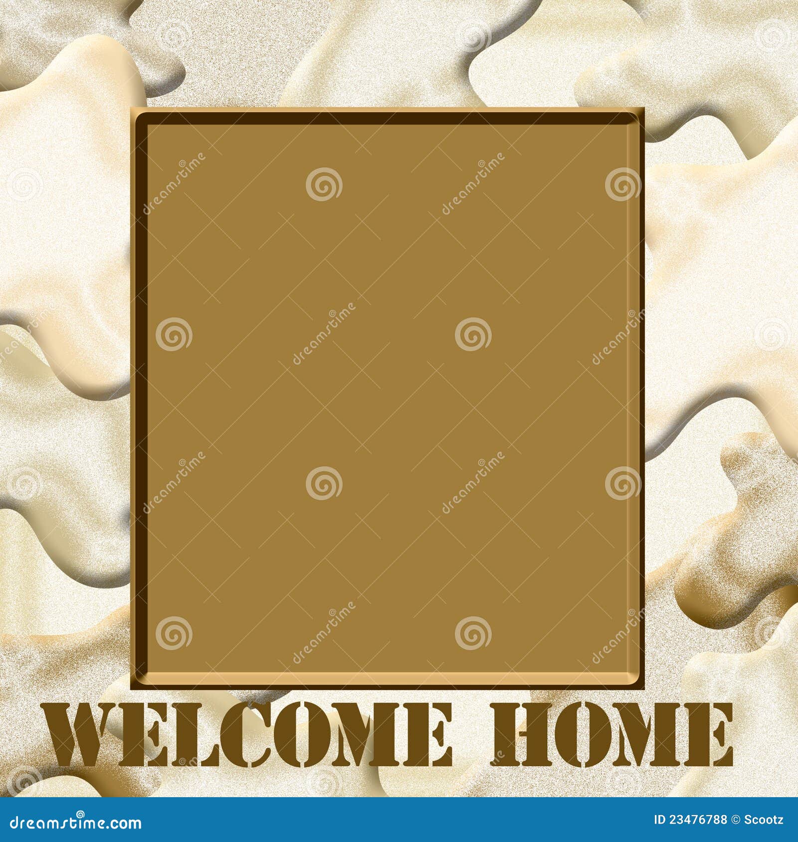 Camo welcome home stock illustration. Illustration of beige - 23476788