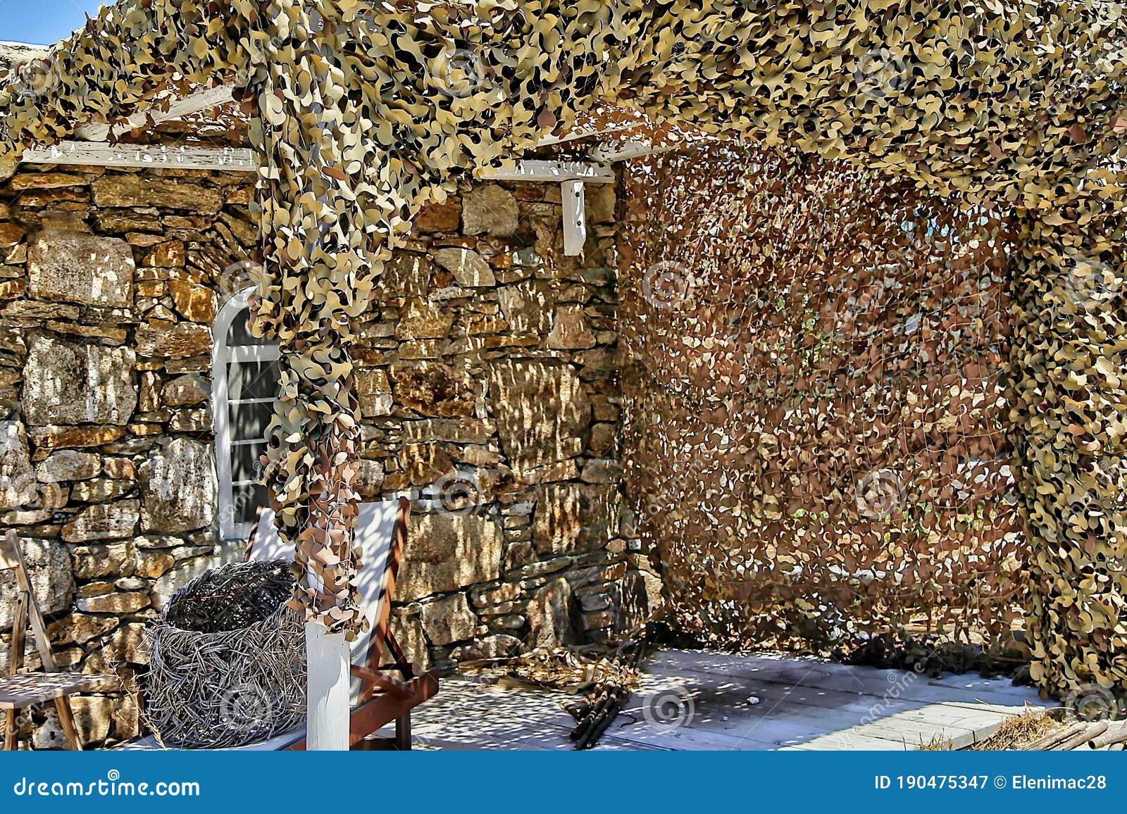 Camouflage Army Net. Isolated. Stock Image - Image of commando ...