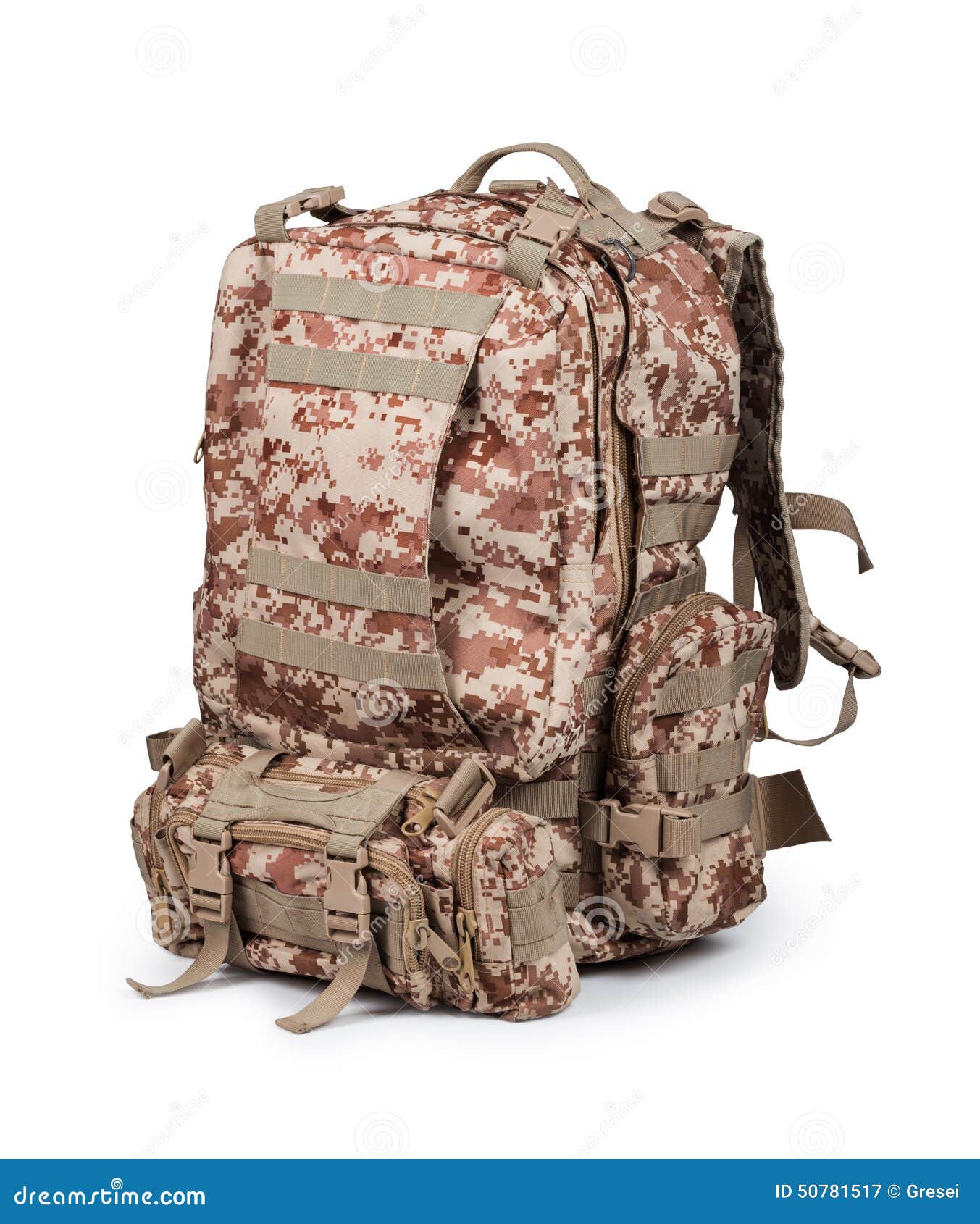 Camouflage backpack stock image. Image of back, backpack - 50781517