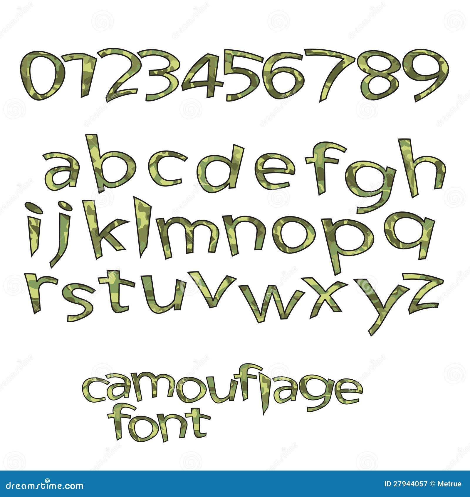 Camouflage font stock vector. Illustration of painting - 27944057
