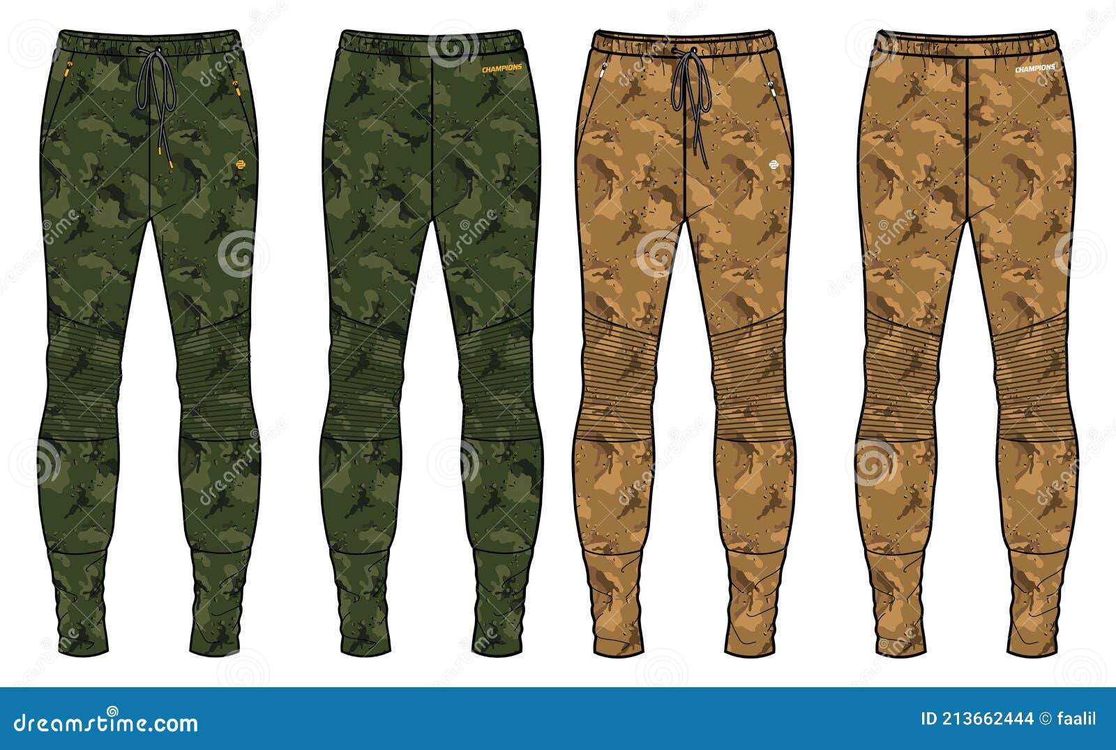 Camouflage Jogger Bottom Pants Design Vector Template, Track Pants ...