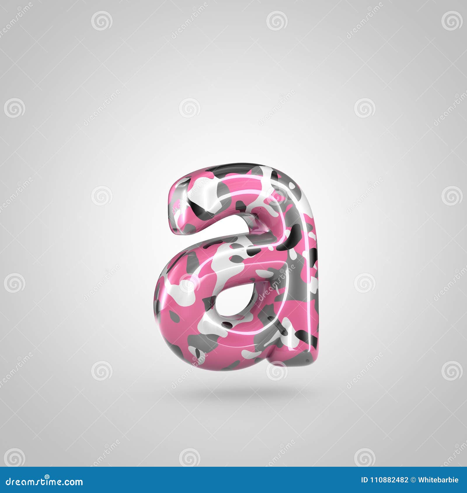 Camouflage Letter a Lowercase with Pink, Grey, Black and White ...