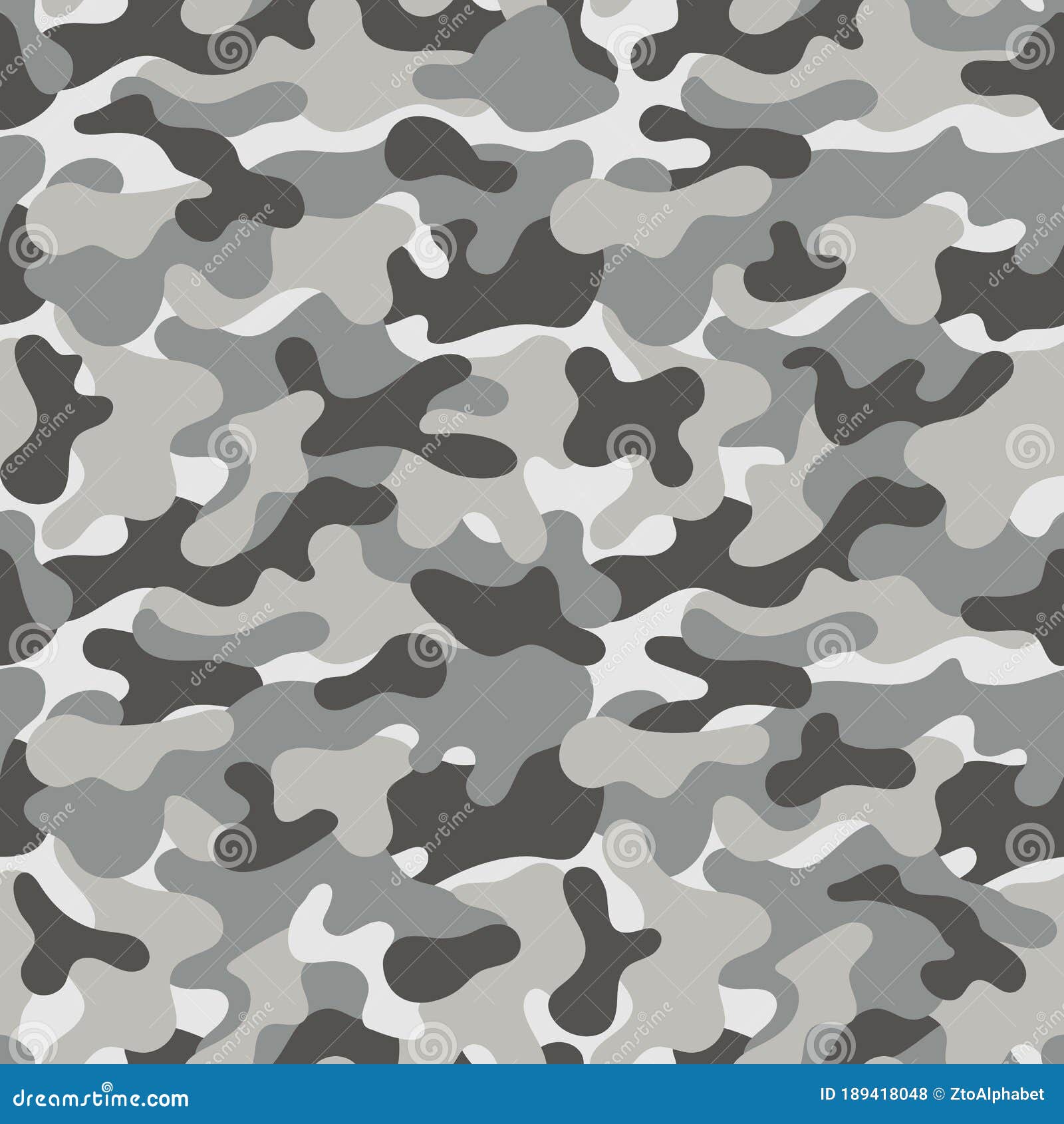 Camouflage Military Grey Seamless Patterned Stock Vector - Illustration ...