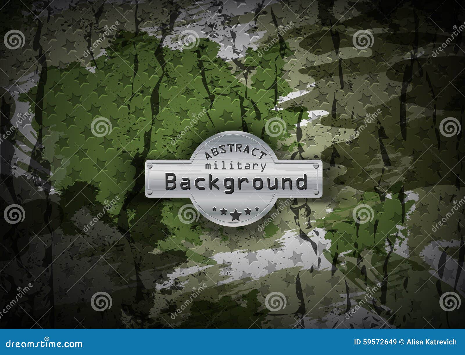 Camouflage Military Pattern with Stars Background Stock Vector ...