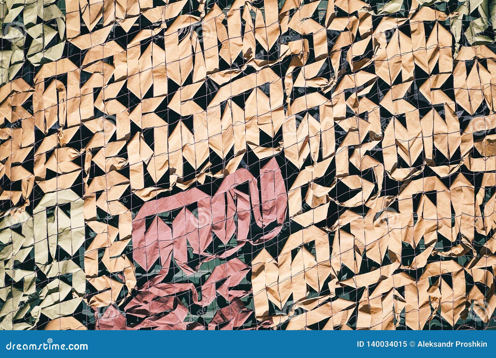 Camouflage Net of Sand and Brown Color Stock Image - Image of jungle ...