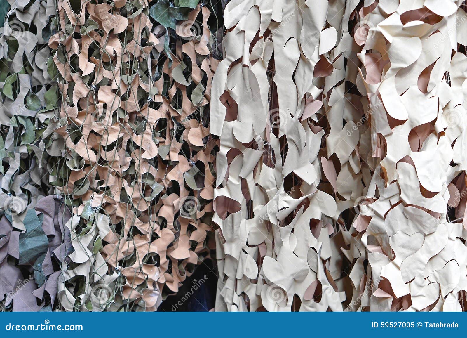 Camouflage nets stock image. Image of material, netting - 59527005
