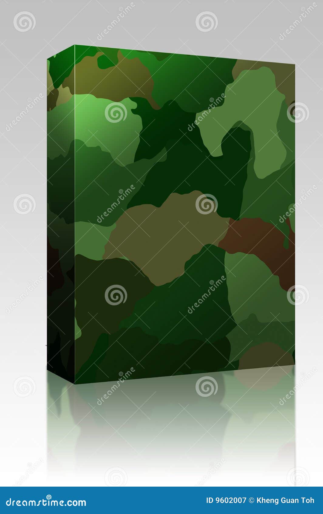 Camouflage Pattern Box Package Stock Illustration - Illustration of ...