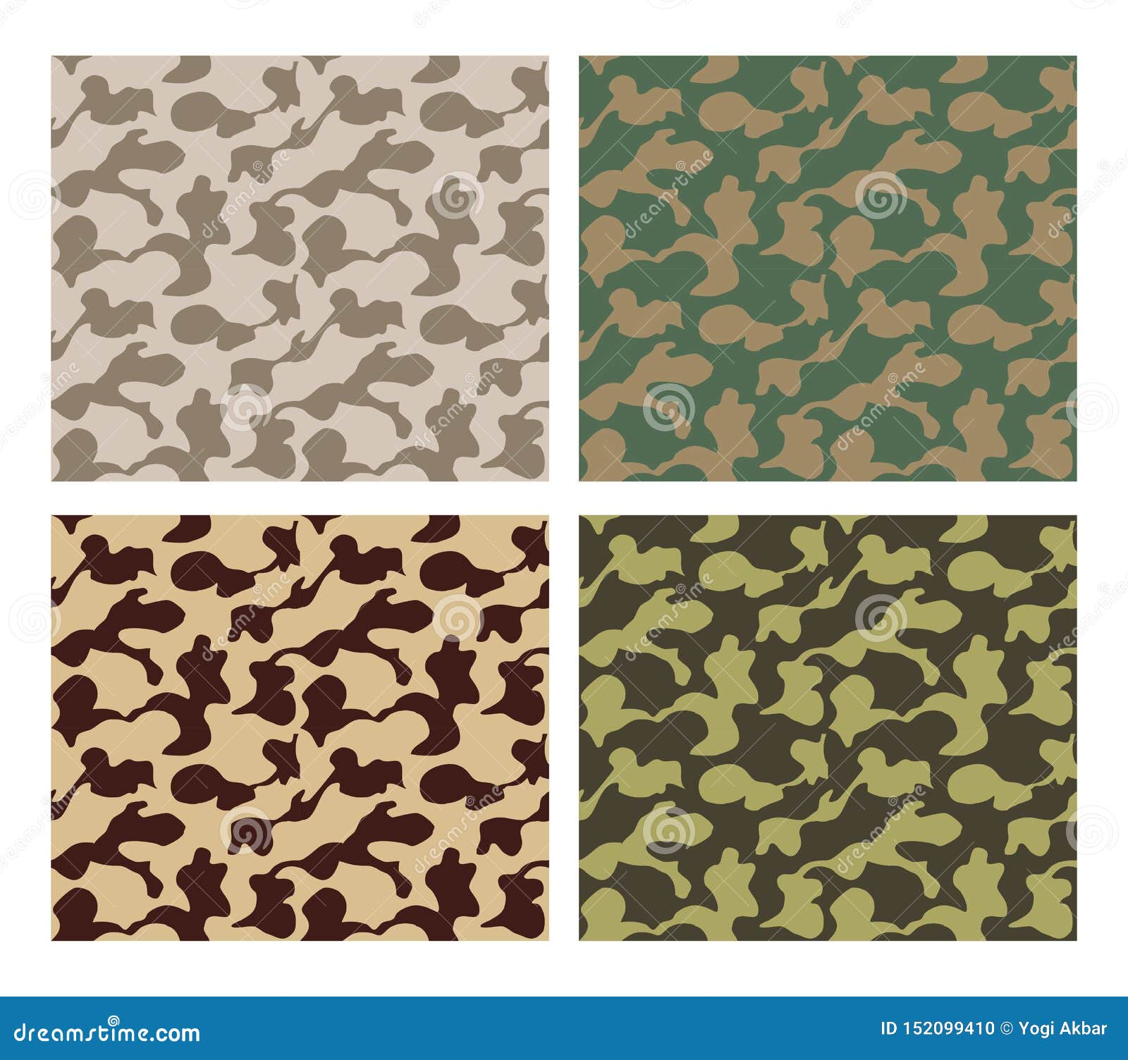 Camouflage Pattern Design with Different Color Stock Vector ...