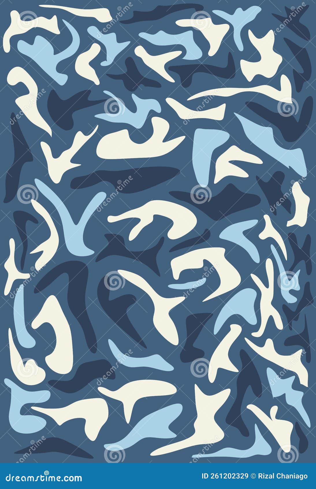 Camouflage Pattern, Pattern with Fish and Water Stock Illustration ...