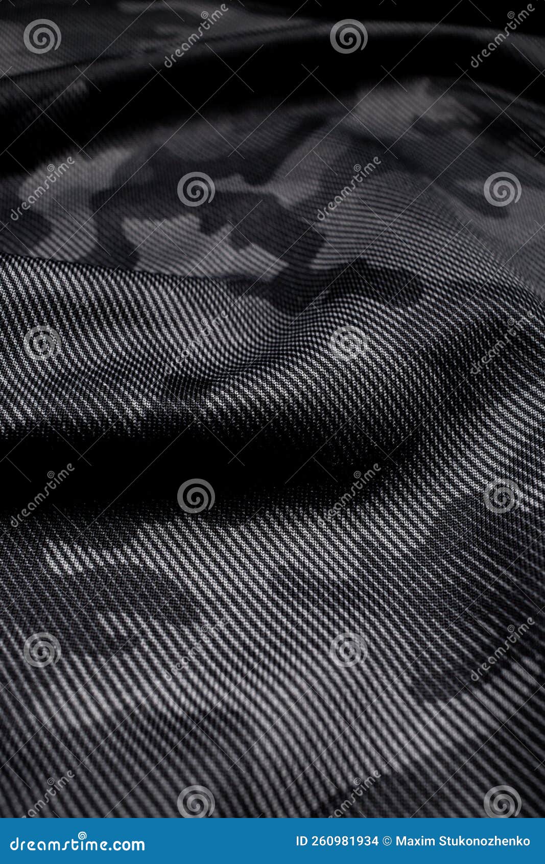 Camouflage Pattern. Trendy Dark Gray Camouflage Fabric. Military ...