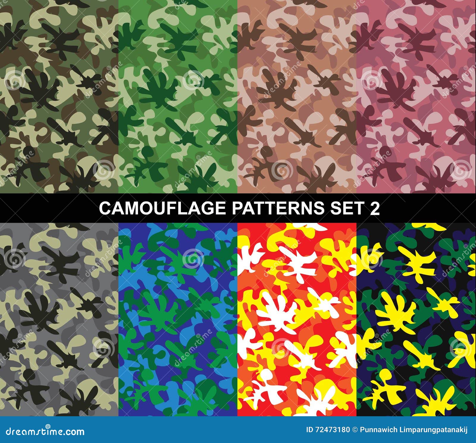 Camouflage Patterns Set 2 - Splash Camouflage Stock Vector ...