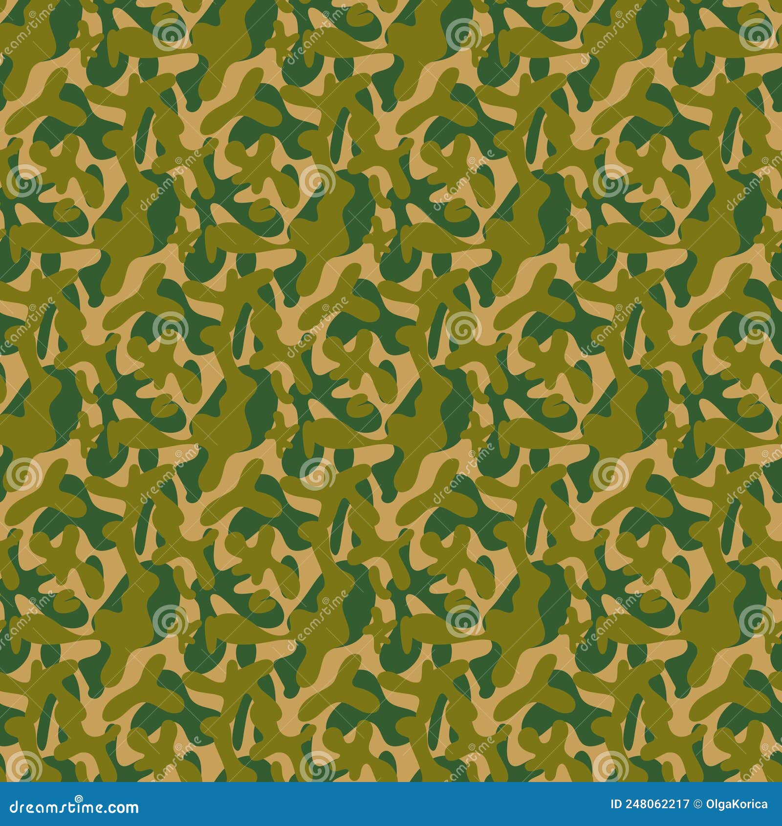 Camouflage Seamless Pattern for Disguise, Green Marsh Color for Textile ...