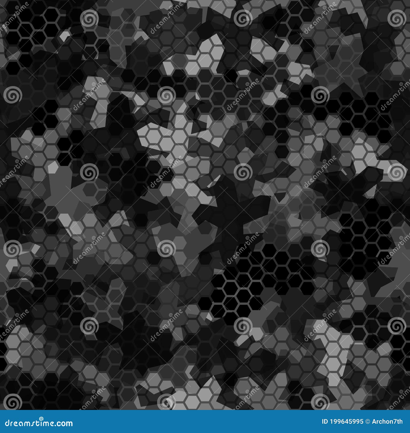 Camouflage Seamless Pattern with Hexagonal Geometric Ornament in Dark ... Camouflage Seamless Pattern with Hexagonal Geometric Ornament in Dark ...