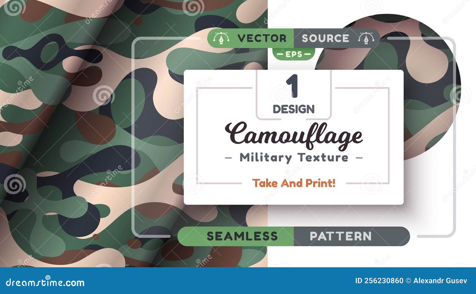 Camouflage Seamless Pattern, Military Texture, War Fabric Stock Vector - Illustration of ...
