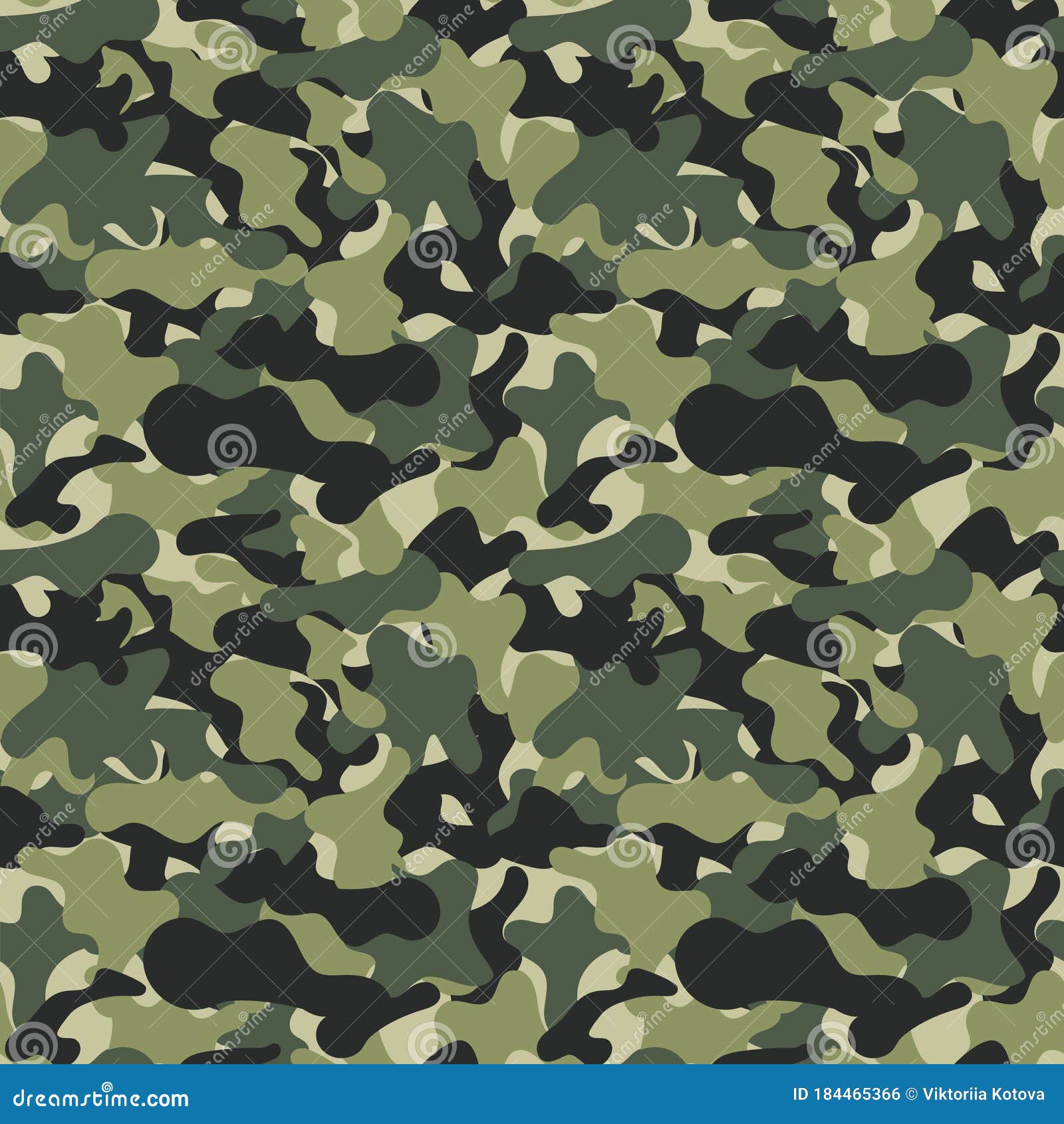 Camouflage Seamless Pattern Texture. Abstract Modern Vector Military ...