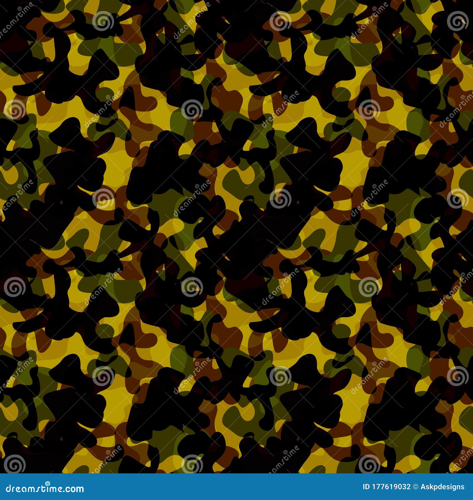 Camouflage Seamless Pattern Stock Illustration - Illustration of ...