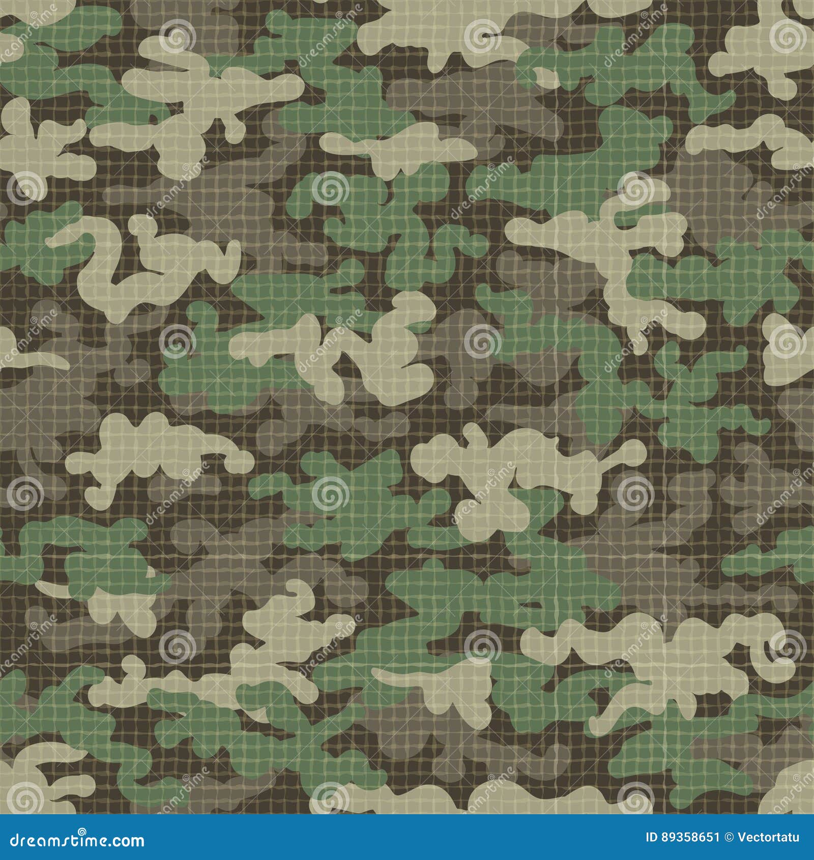 Camouflage Texture Seamless Pattern Stock Vector - Illustration of ...