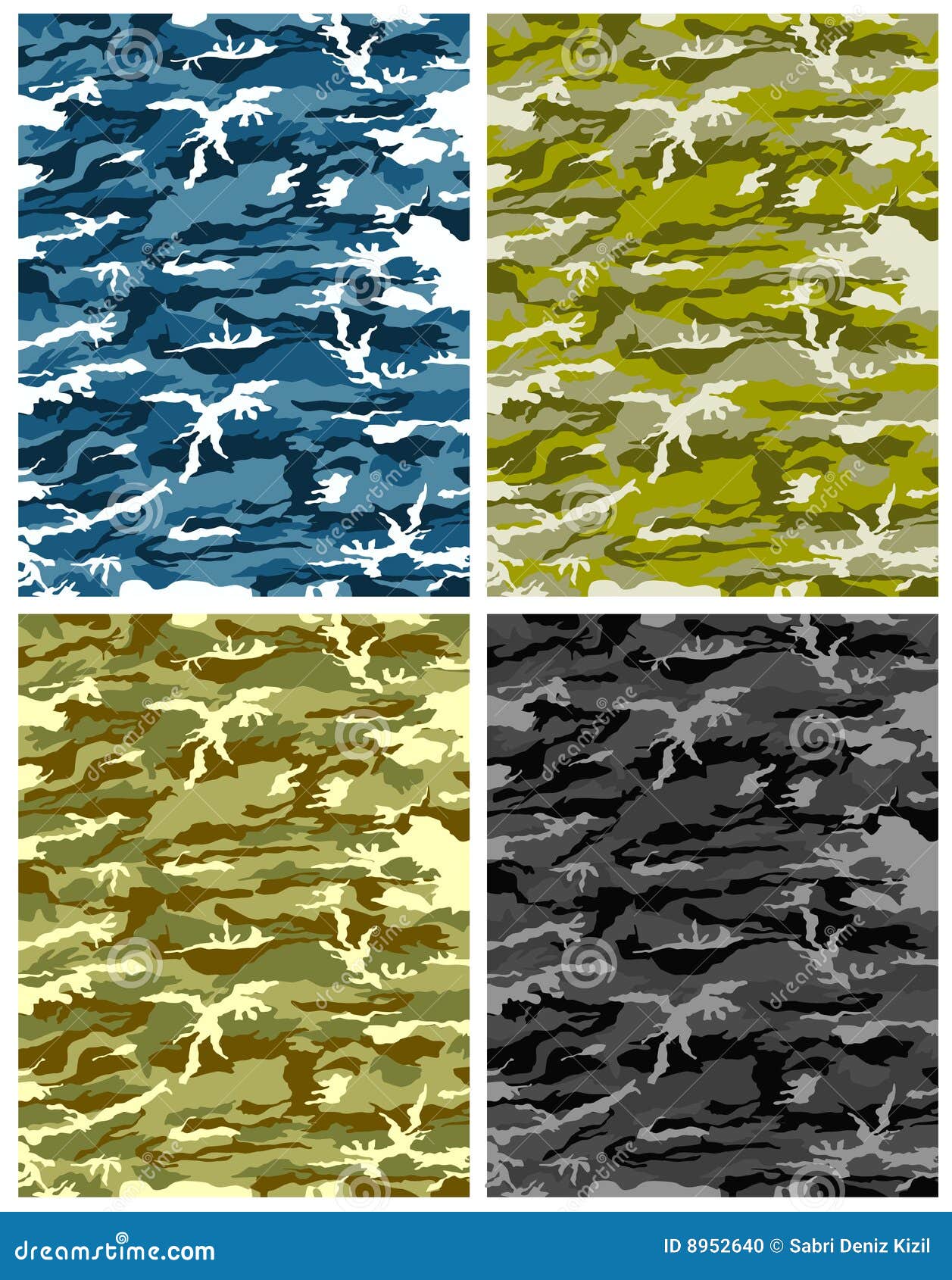 Camouflage Texture Seamless Vector Pattern | CartoonDealer.com #191089048