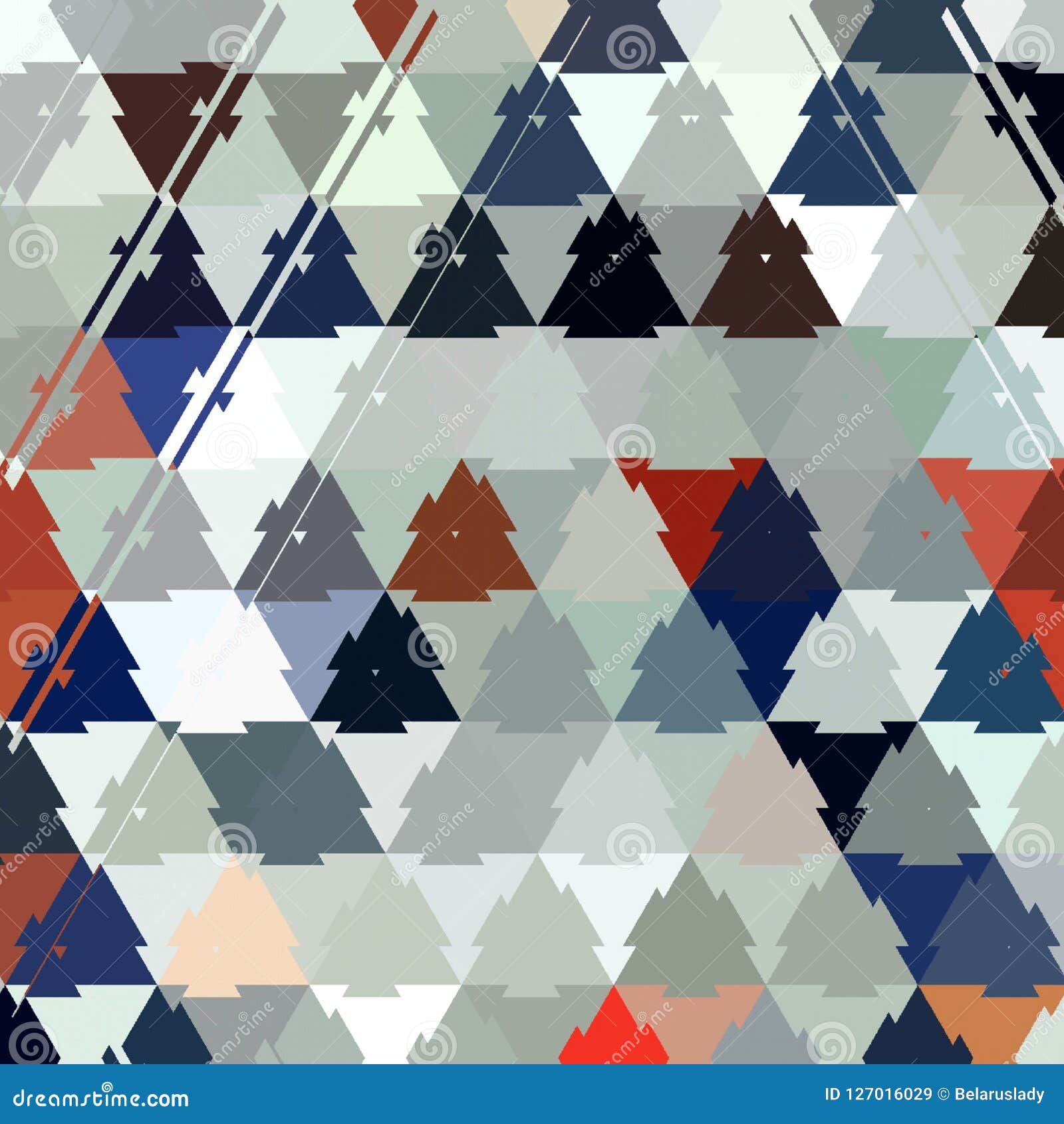 Camouflage Triangles Continuous Pattern in Blue, Grey and Orange Stock ...
