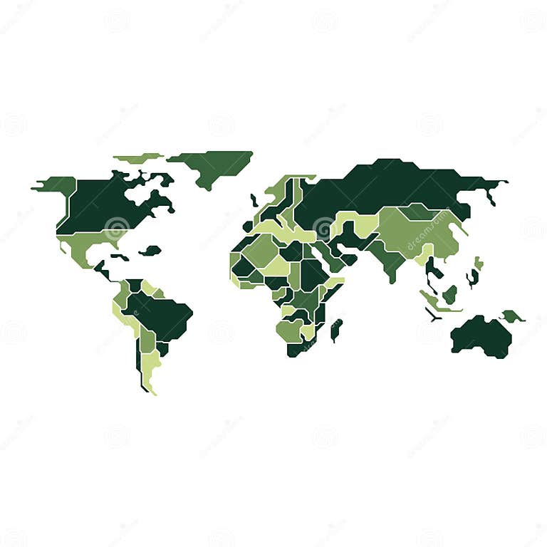 Camouflage World map stock vector. Illustration of africa - 122042483