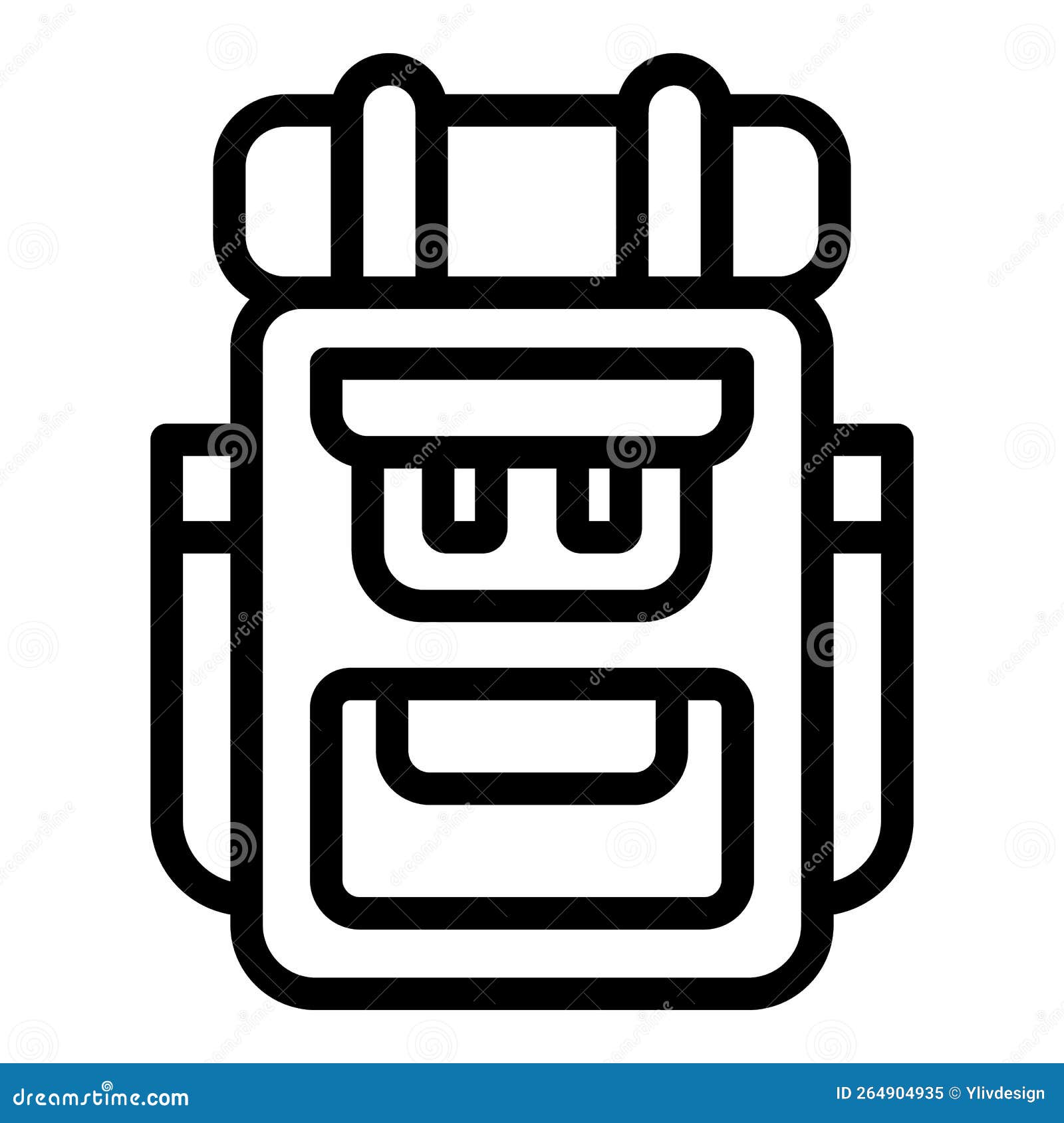 Camp Backpack Icon Color Outline Vector | CartoonDealer.com #230043802