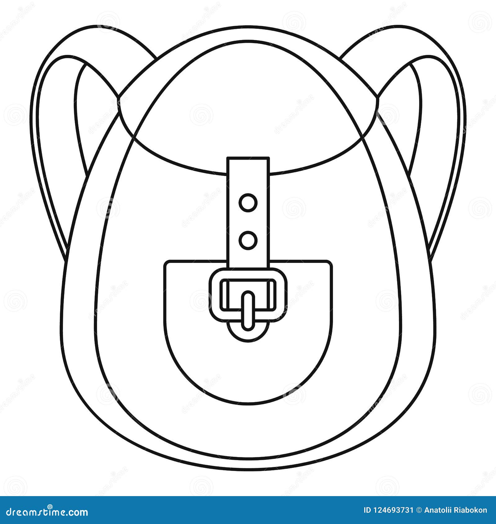 Camp Backpack Icon, Outline Style Stock Illustration - Illustration of ...