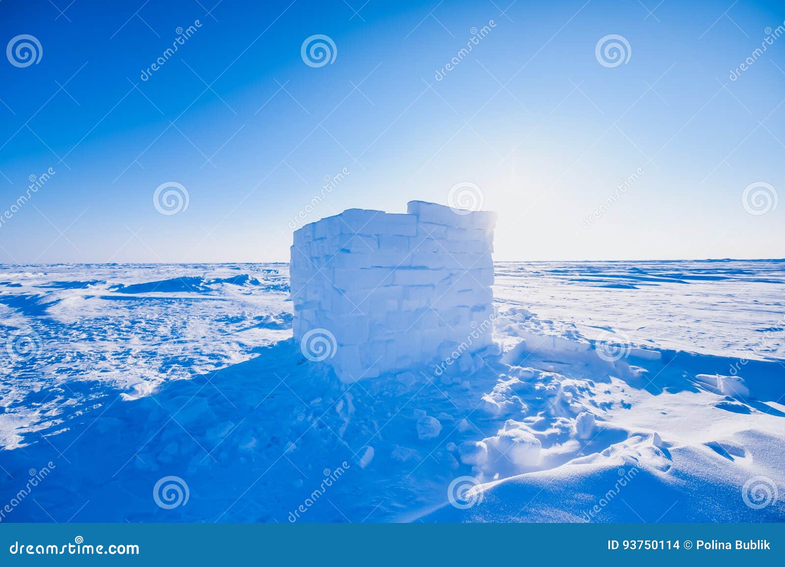 Camp Barneo at the North Pole Snow Plain Snow Cube Pattern Snowflakes ...
