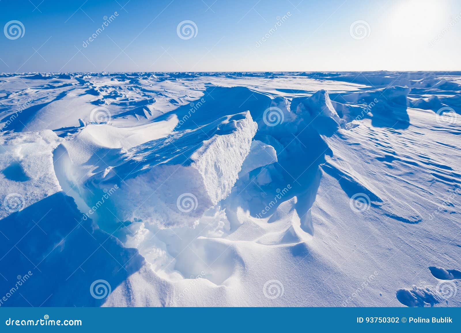 Camp Barneo at the North Pole Snow Plain Snow Cube Pattern Snowflakes ...