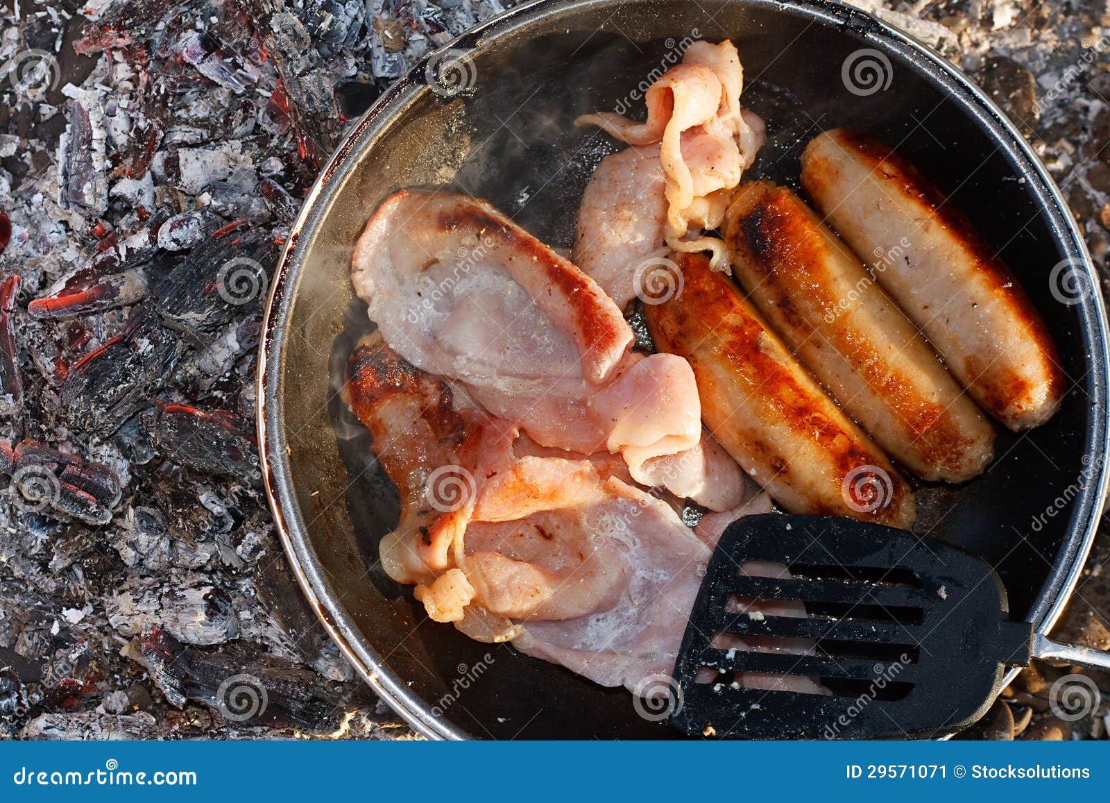 Camp cooking stock image. Image of fries, barbecue, cook - 29571071