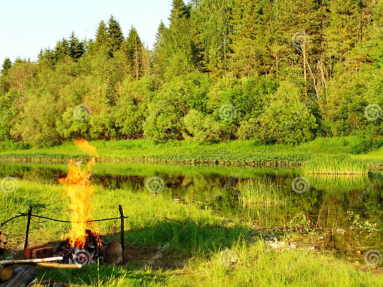Camp fire 2 stock photo. Image of countryside, colorful - 1682710