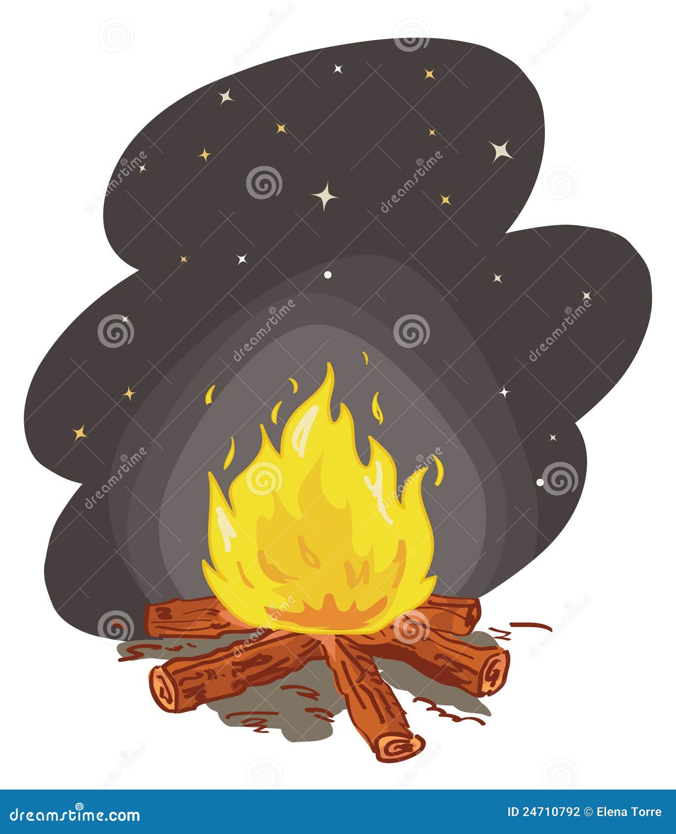 Camp fire vector stock vector. Illustration of blazing - 24710792