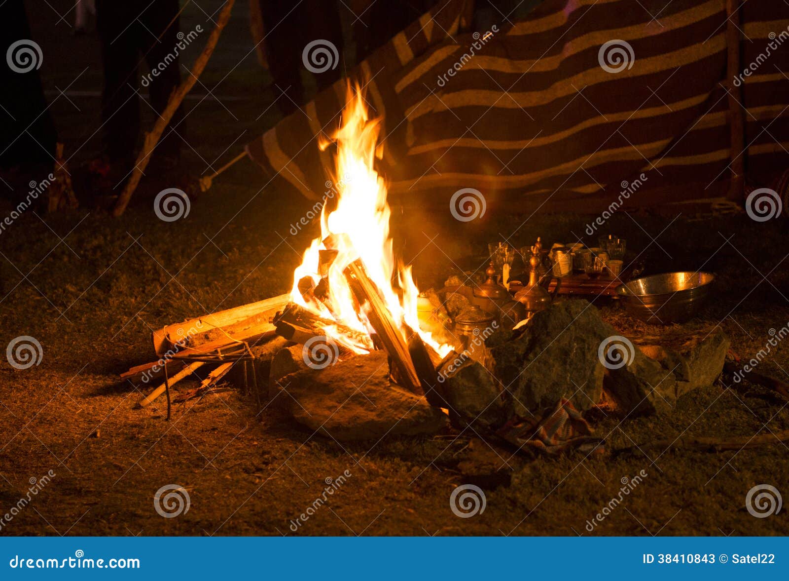 A camp fire stock image. Image of desert, burning, black - 38410843