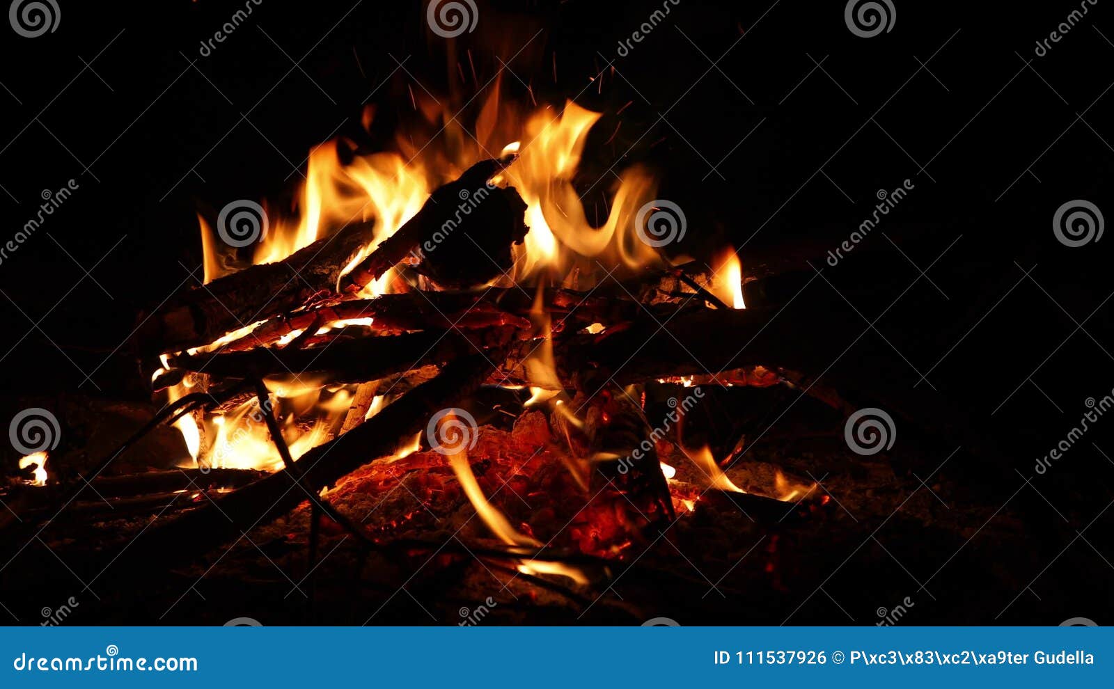 Camp Fire Flames stock footage. Video of firewood, broil - 111537926