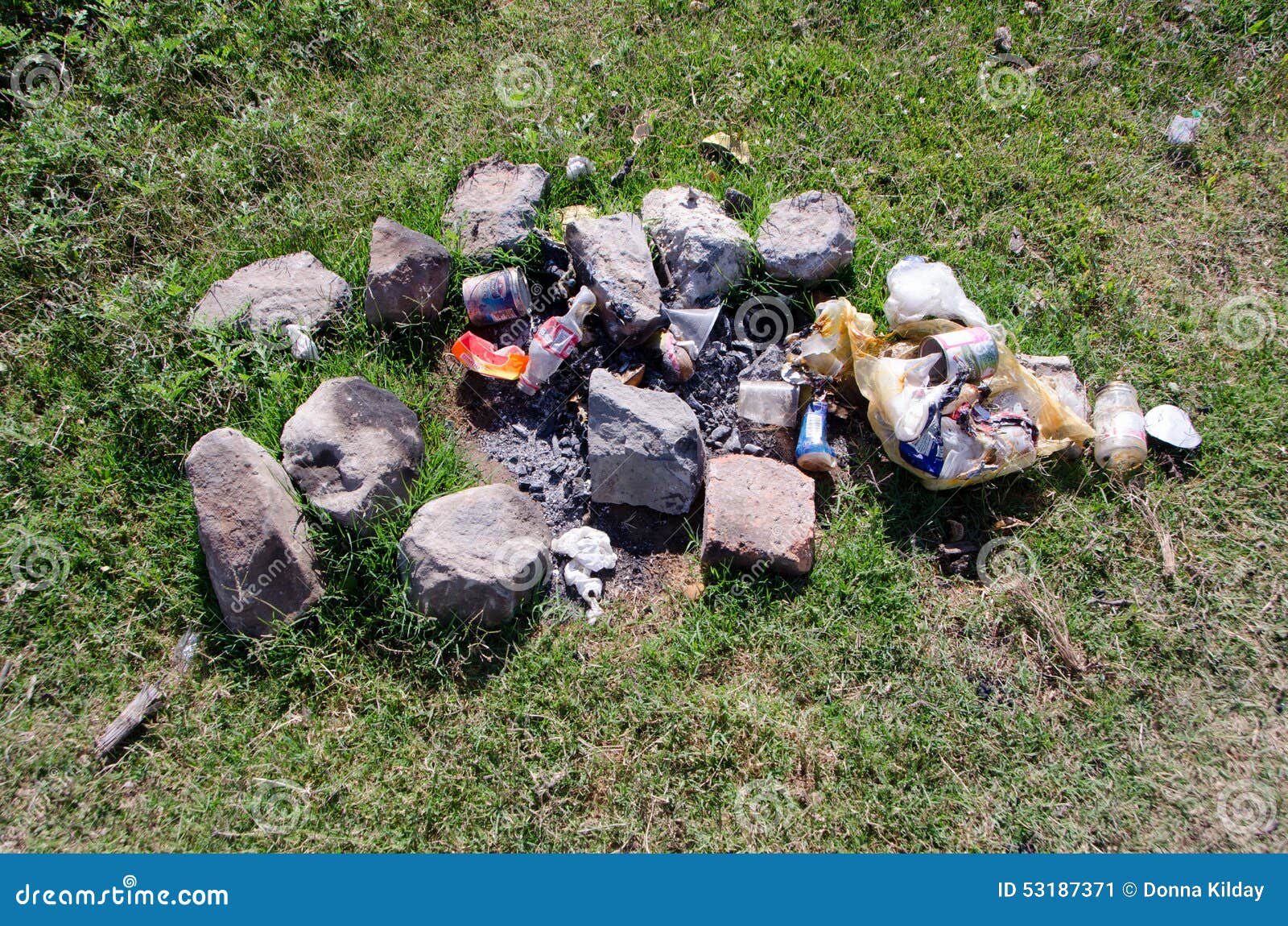 Camp fire litter editorial photo. Image of fire, stones - 53187371
