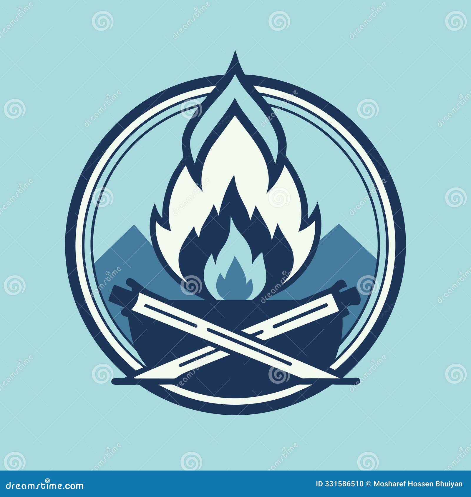 Camp Fire Logo Icon Vector Design Ignite Your Brand Identity Stock ...