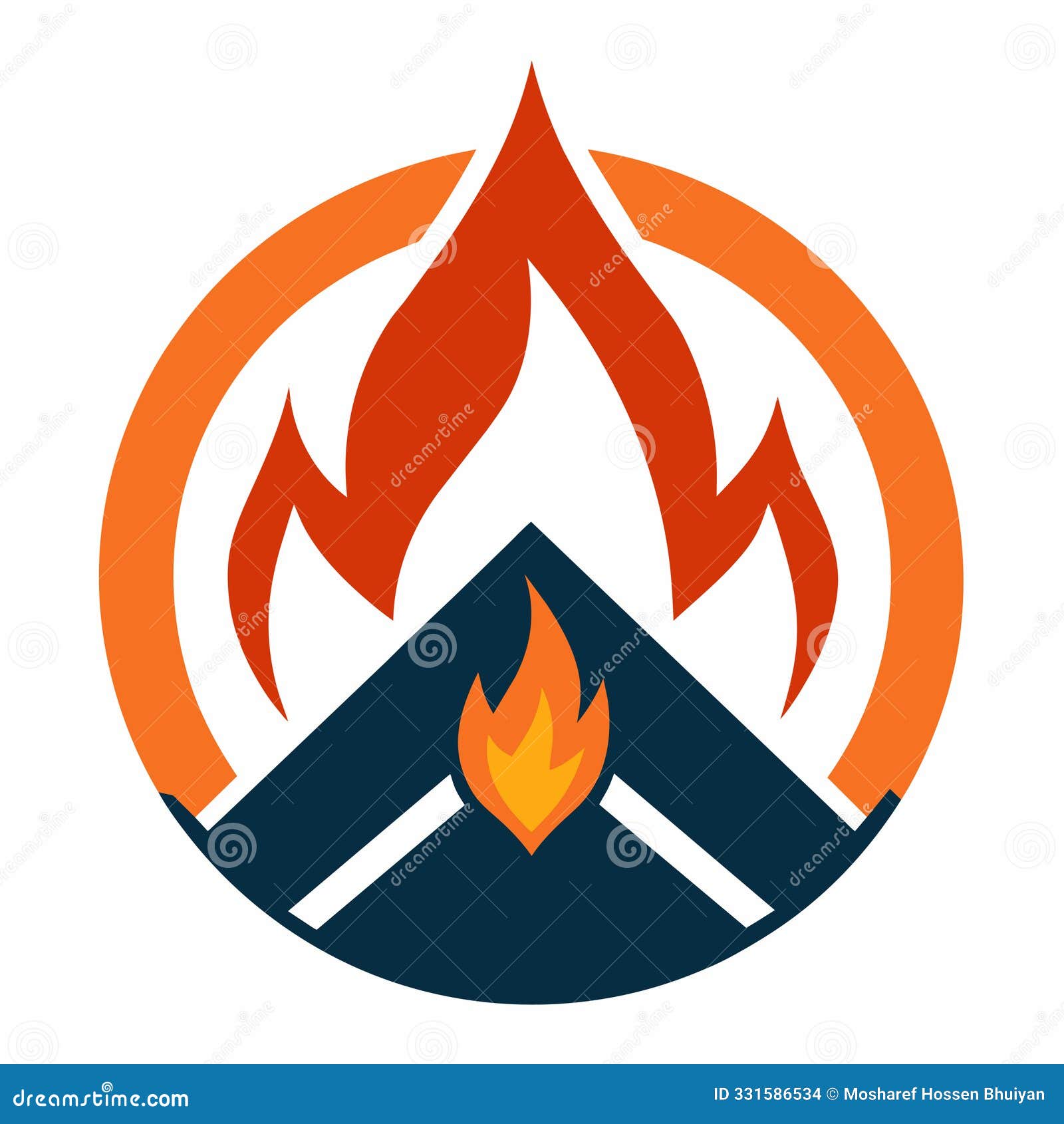 Camp Fire Logo Icon Vector Design Ignite Your Brand Identity Stock ...