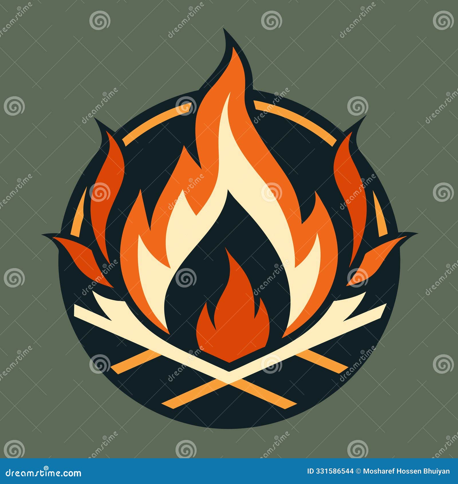 Camp Fire Logo Icon Vector Design Ignite Your Brand Identity Stock ...