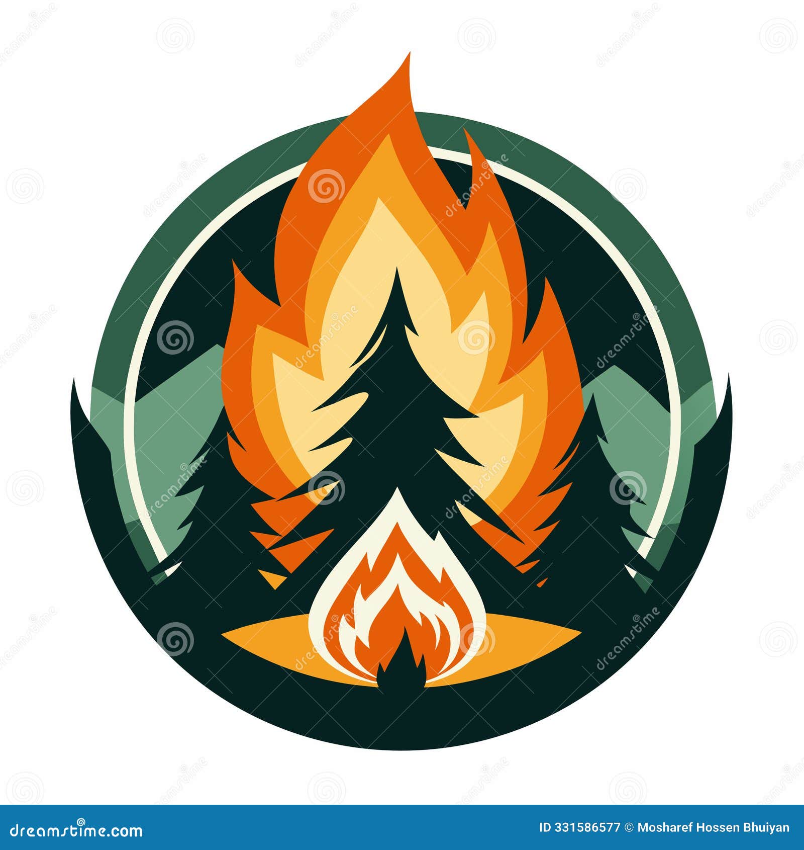 Camp Fire Logo Icon Vector Design Ignite Your Brand Identity Stock ...