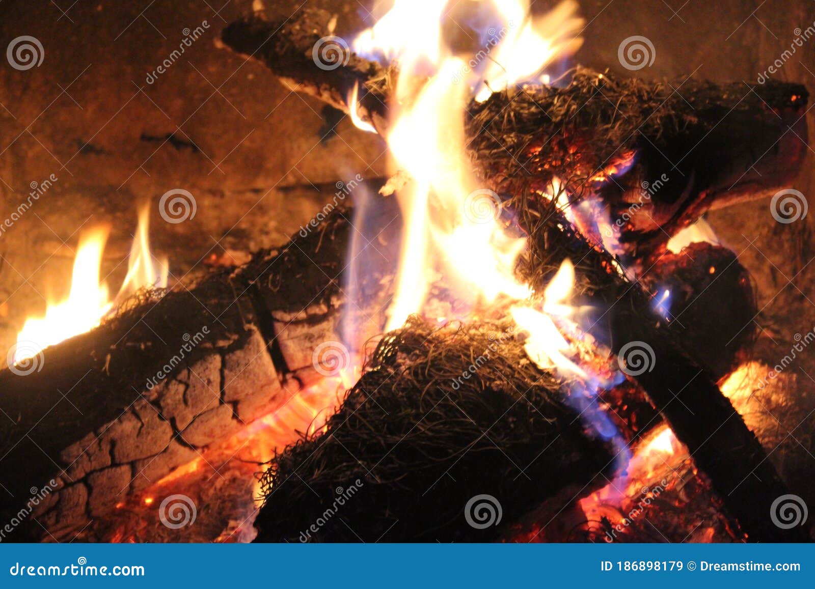 Red embers of a fire stock image. Image of campfire - 186898179