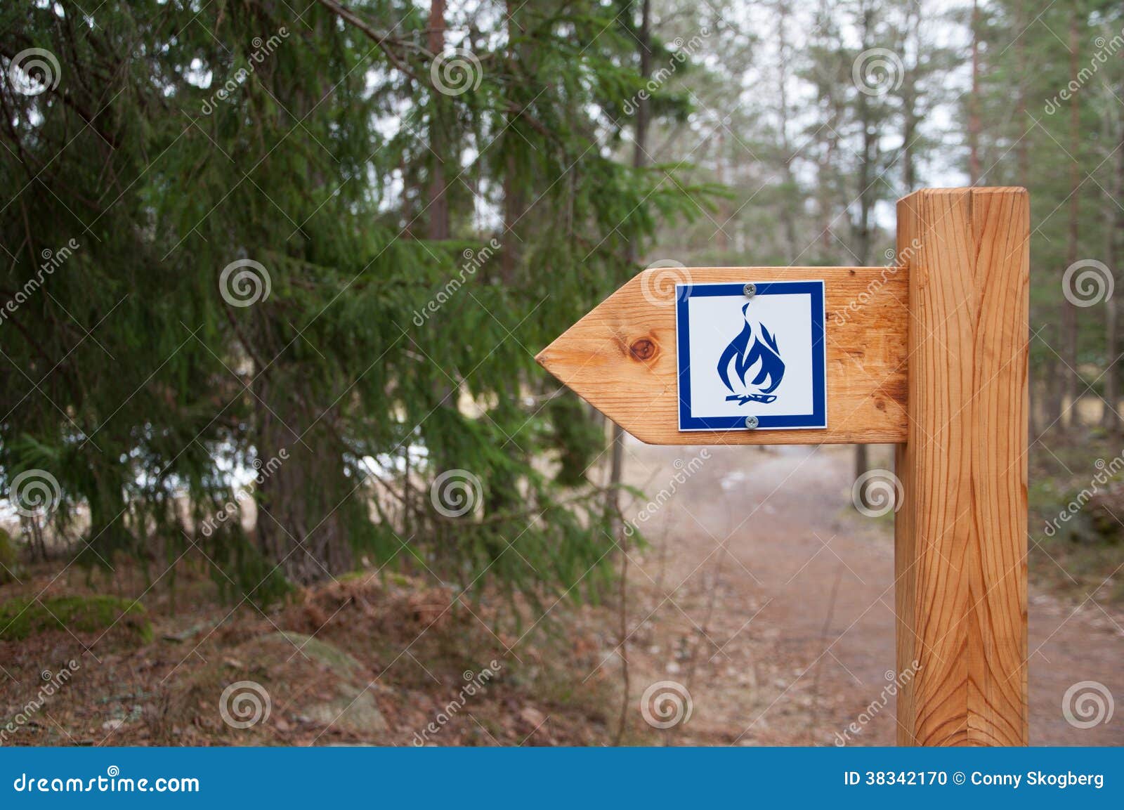 Camp fire sign stock photo. Image of edict, campfire - 38342170
