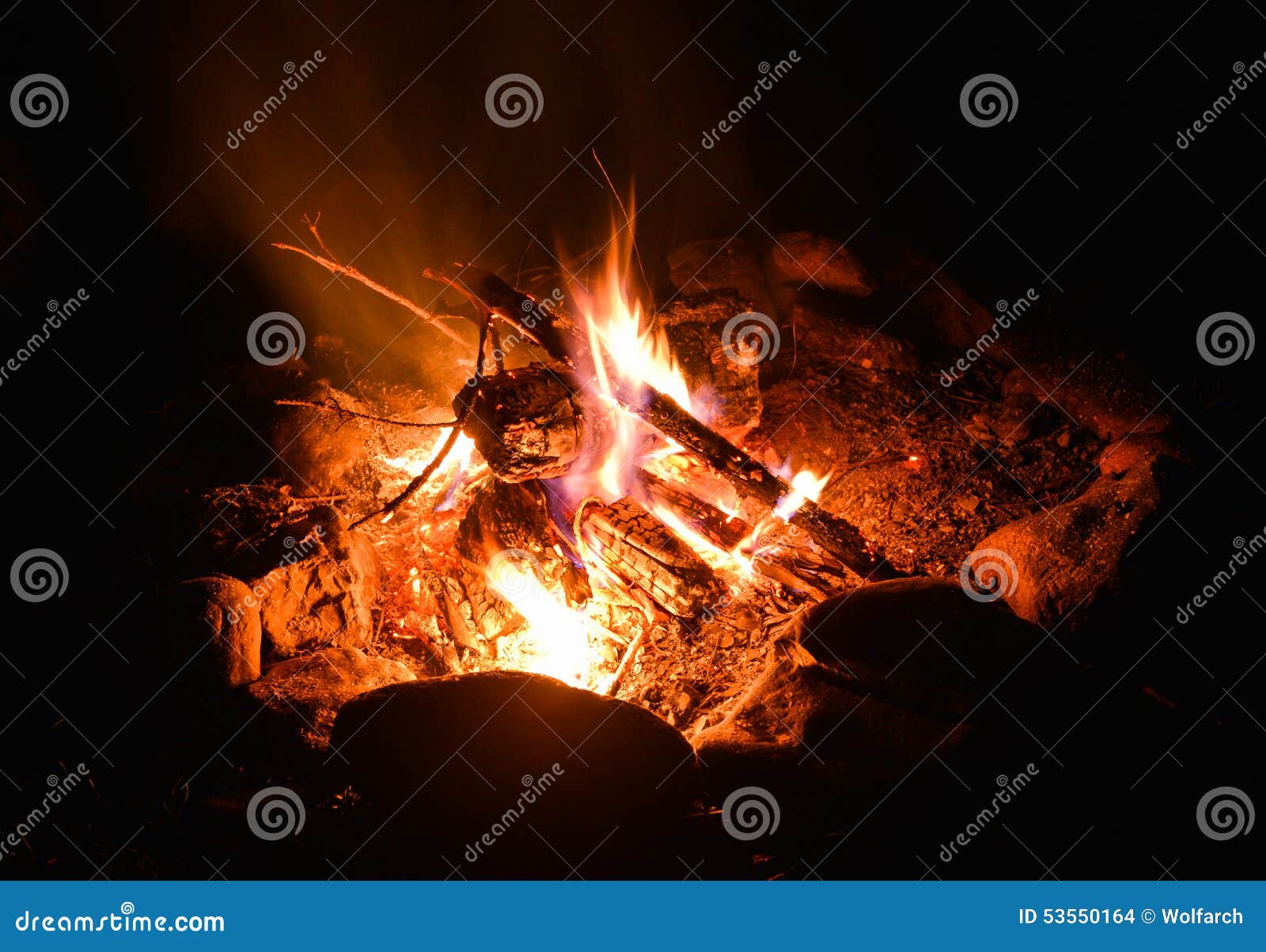 Camp fire stock photo. Image of camping, smoke, wood - 53550164