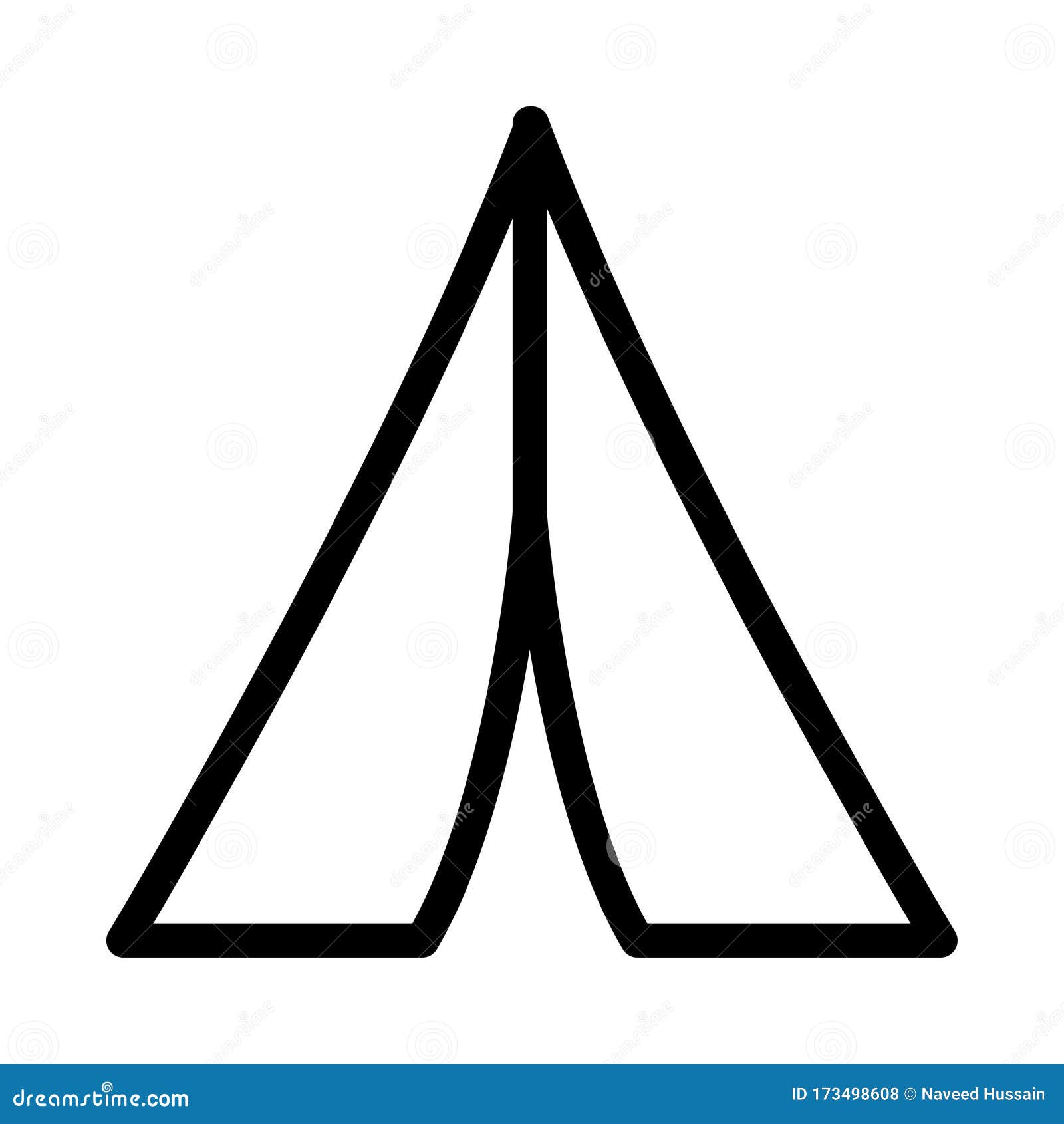 Camp Vector Glyph Color Icon Stock Vector - Illustration of shelter ...