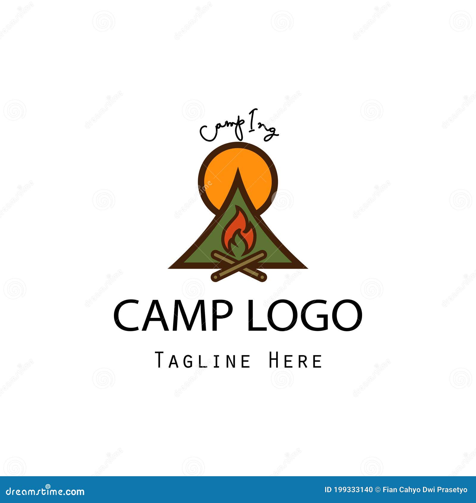 Camp Logo Concept Modern Design Stock Vector - Illustration of cosmos ...
