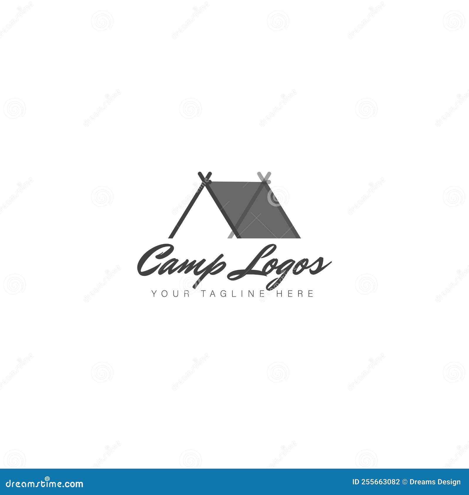 Camp Logo Design Illustration Icon Stock Vector - Illustration of ...