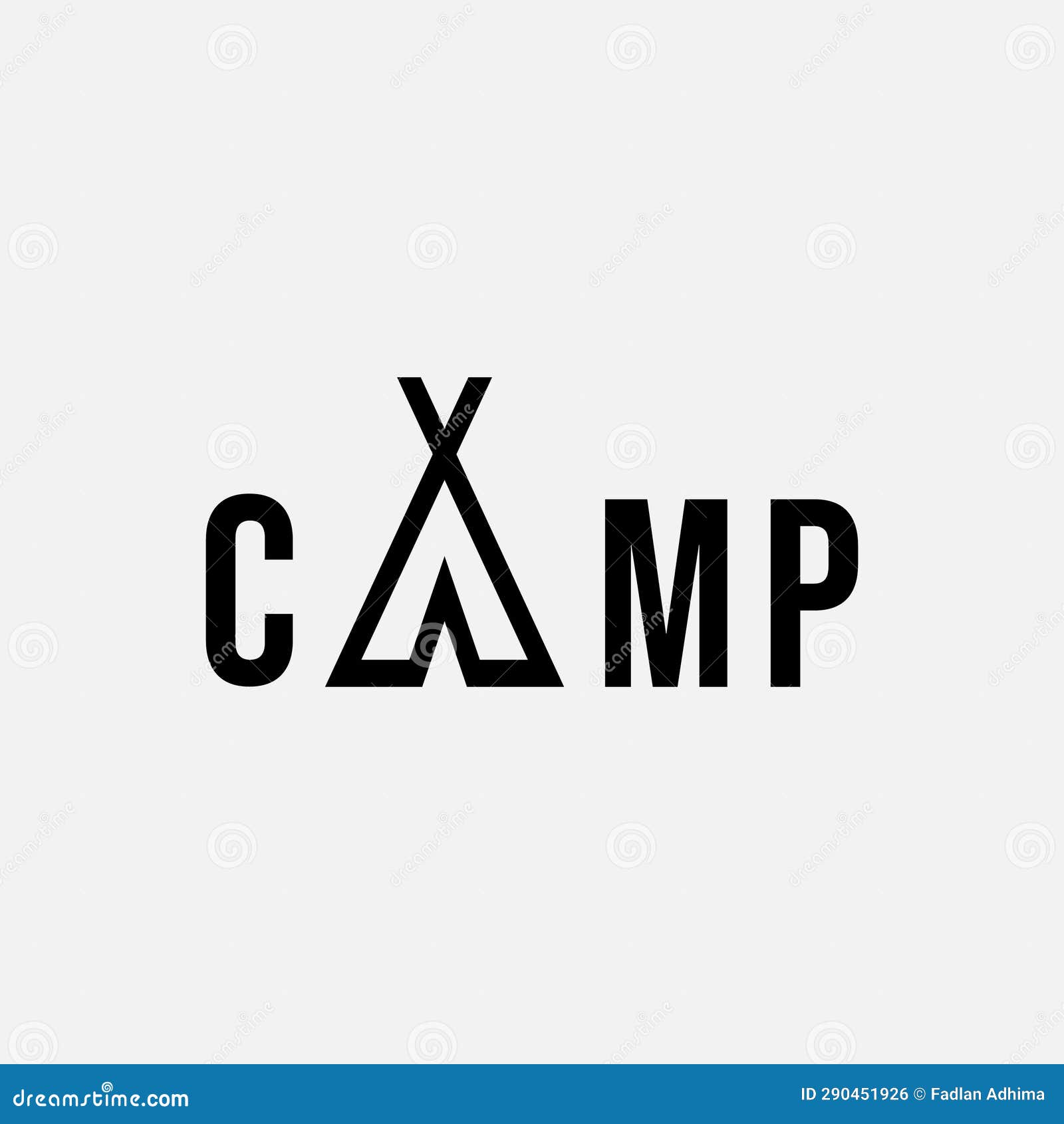Camp Logo Design Inspiration Concept Stock Vector - Illustration of ...