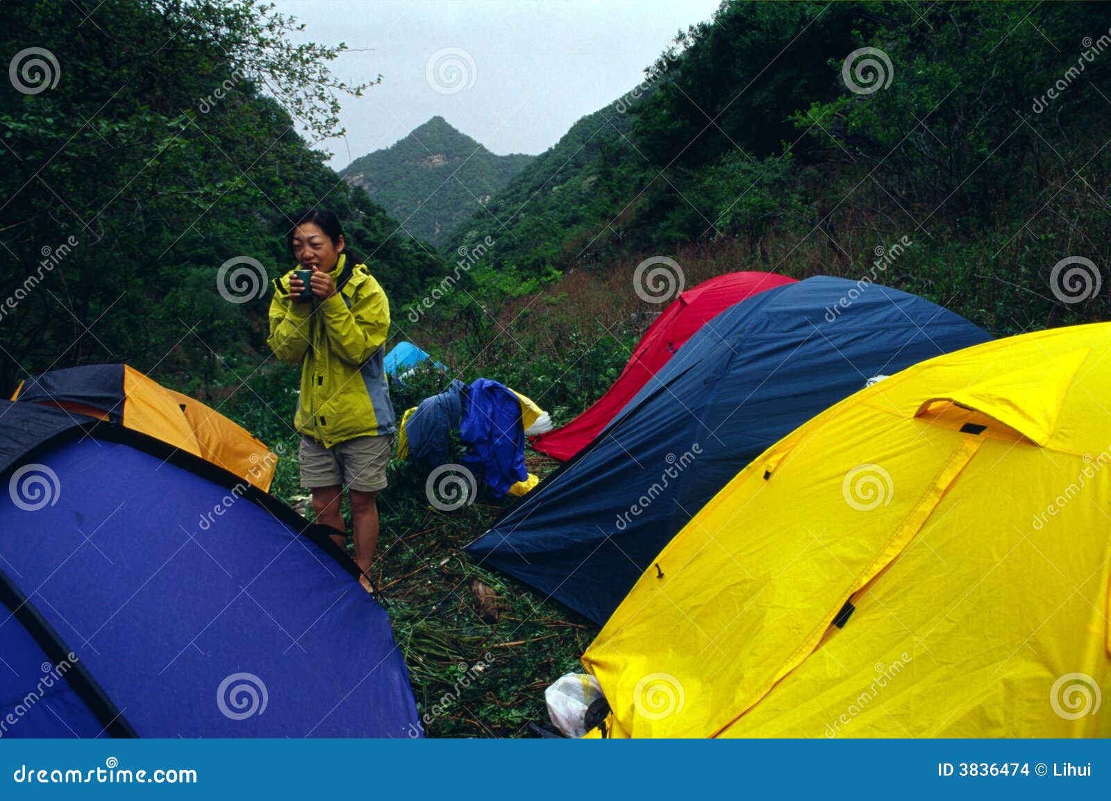 Camp on the morning stock photo. Image of travel, colorful - 3836474