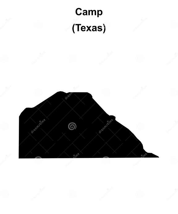 Camp outline map stock illustration. Illustration of blank - 361790795