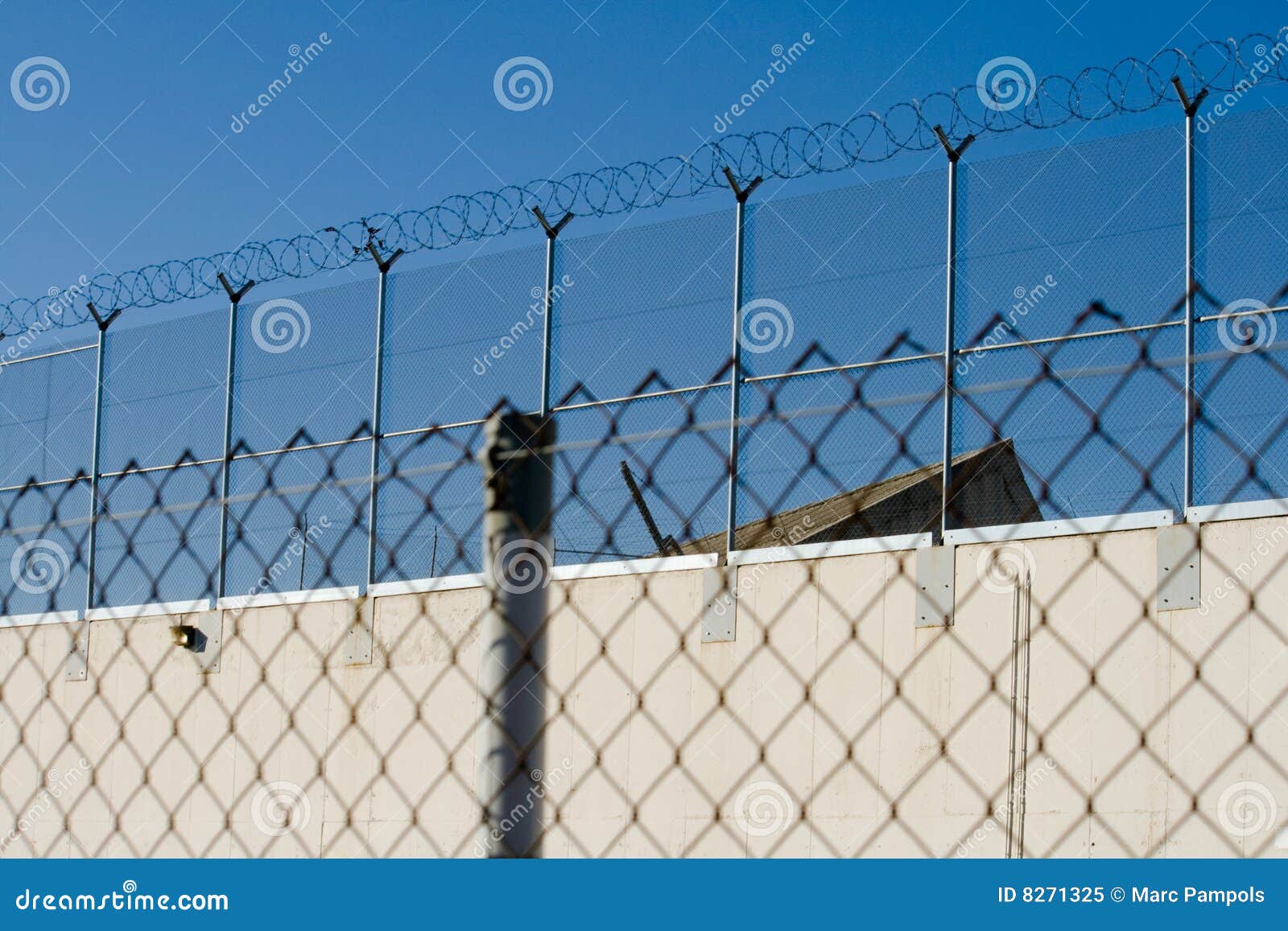 Camp prison razor wire στοκ εικόνα. εικόνα από - 8271325