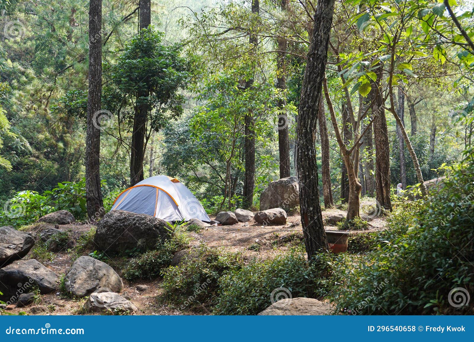 Camp Site in the Forest, Campground at Bedengan, East Java, Indonesia ...
