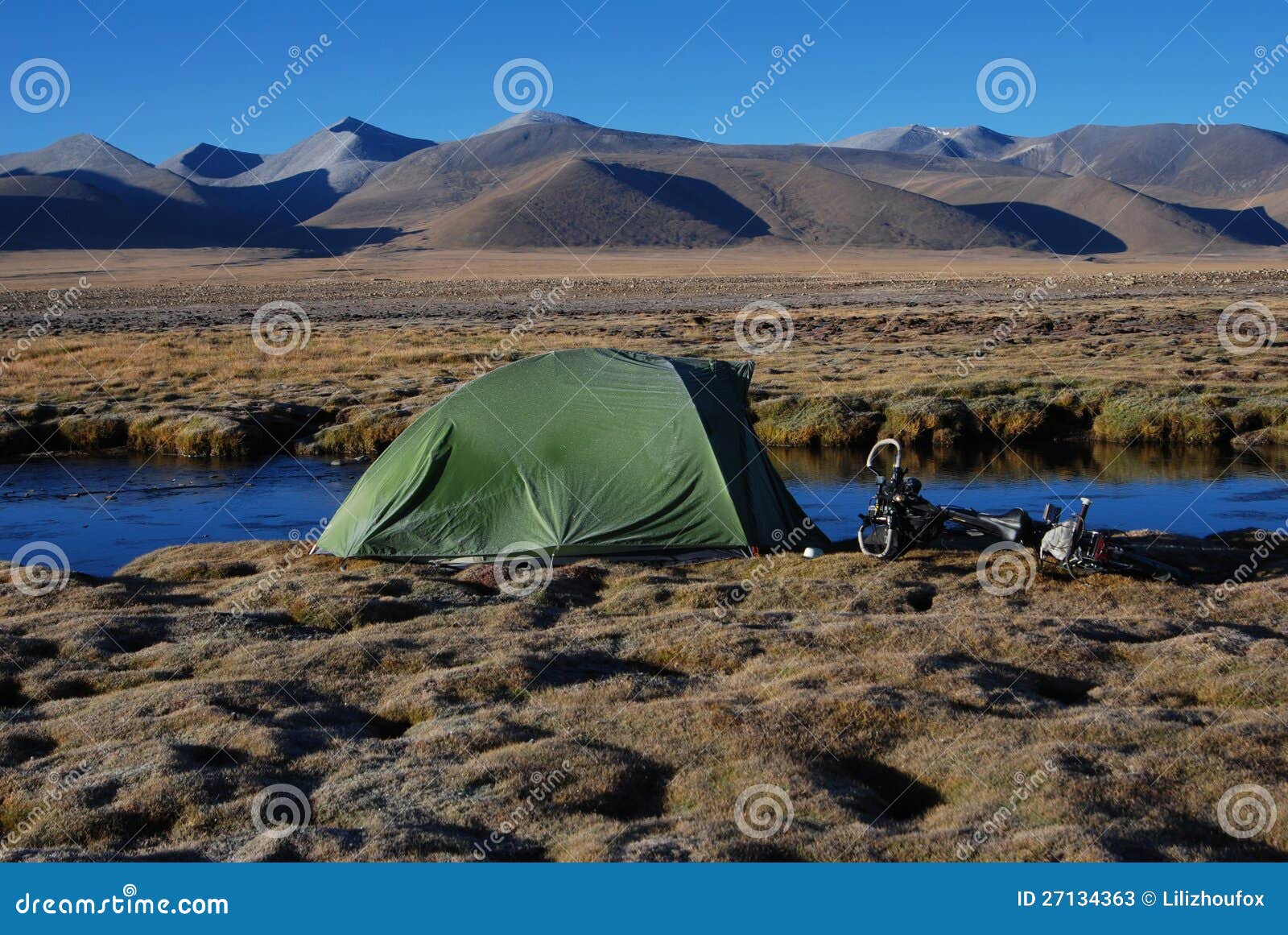 Camp in Tibet stock image. Image of ecosystem, steppe - 27134363